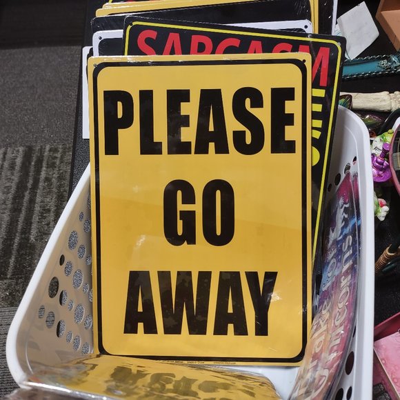 Accents | Metal Sign Please Go Away | Poshmark